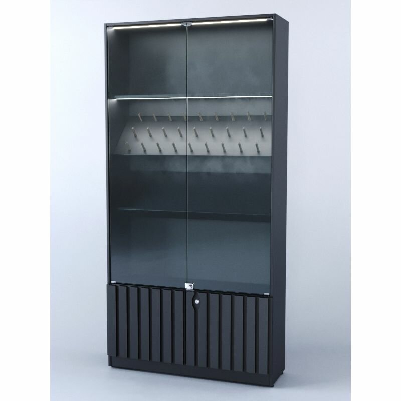 Витрина "Смоки" №6, Черный. Производитель товара - компания Westcom.