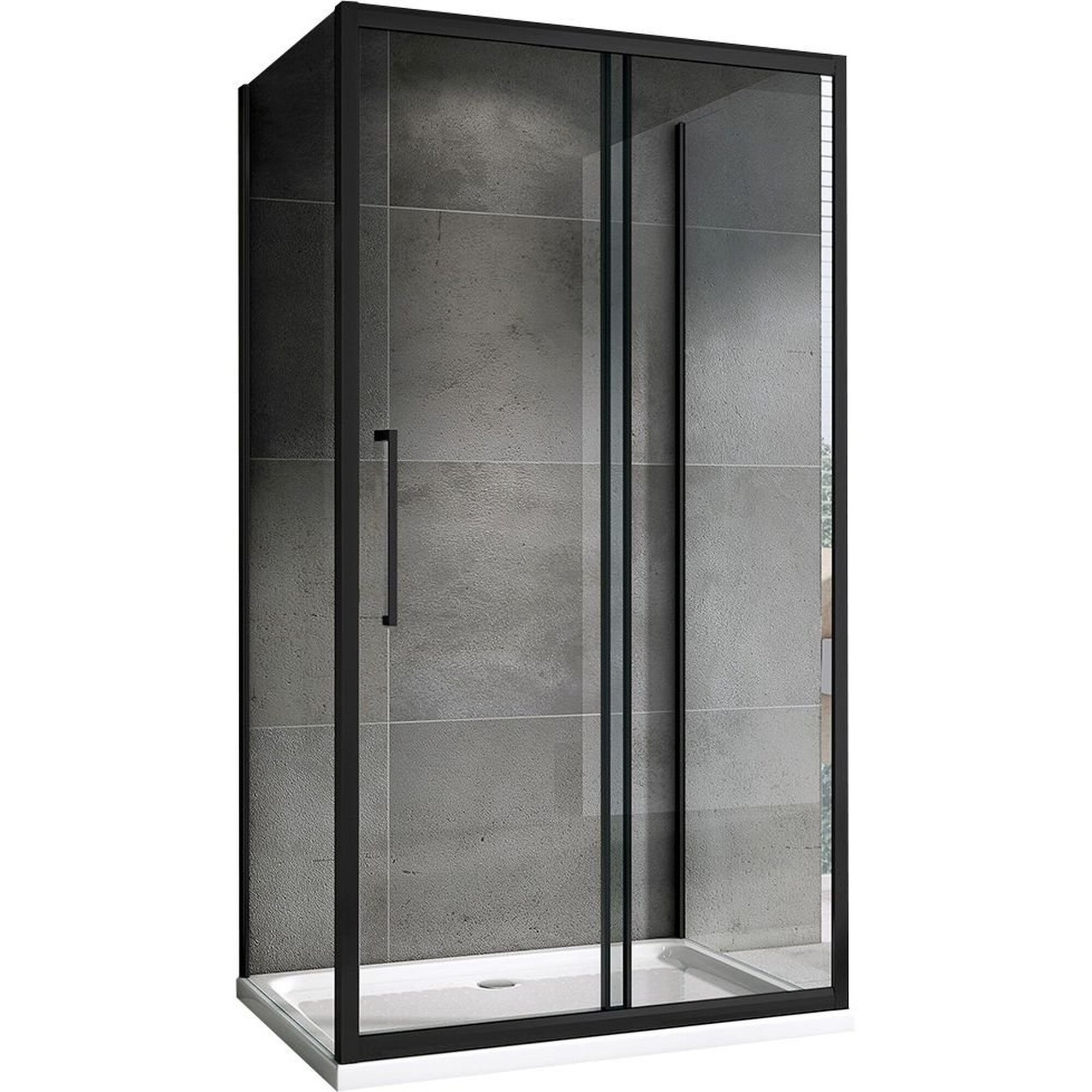 Душевой уголок Abber (Аббер) Schwarzer Diamant 1200х600х1950 мм AG30120BH-S60B