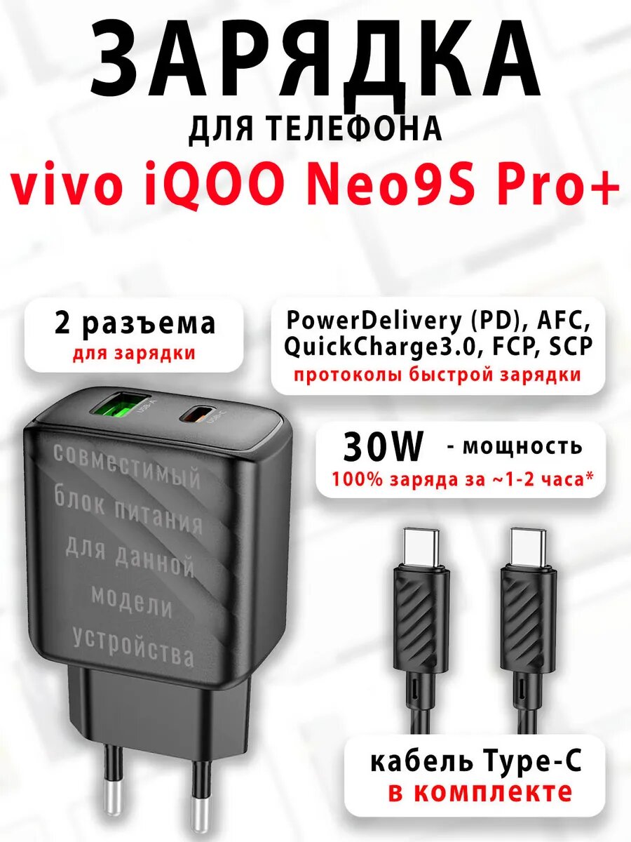 Зарядное устройство для телефона vivo iQOO Neo9S Pro+