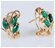 Серьги Lotus Jewelry, малахит, зеленый