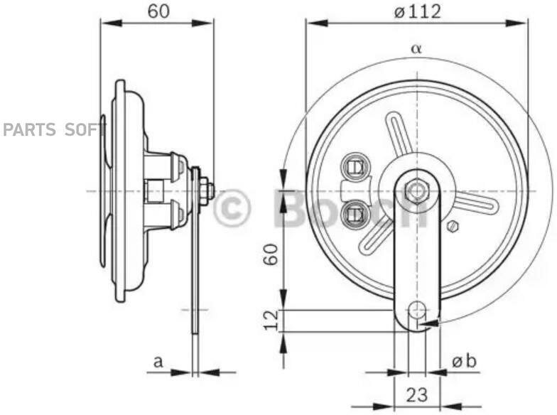 Сигнал звуковой FD4 24V Bosch арт. 0986320312