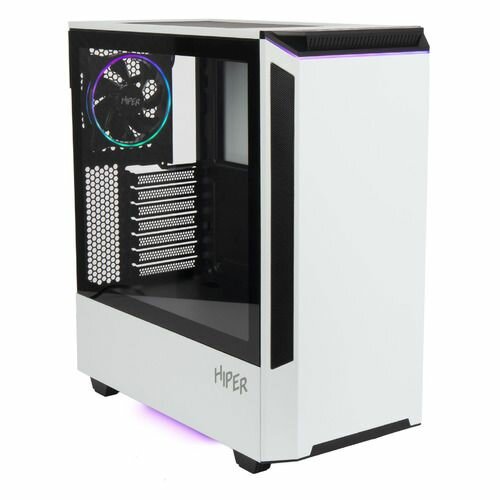 Корпус ATX HIPER PW81, Midi-Tower, без БП, белый