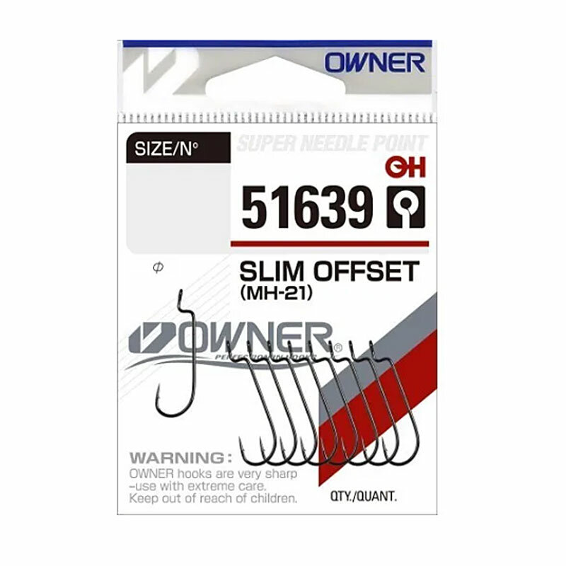 Крючок офсетный Owner 51639 BC №6 Slim Offset MH-21 (8шт.)