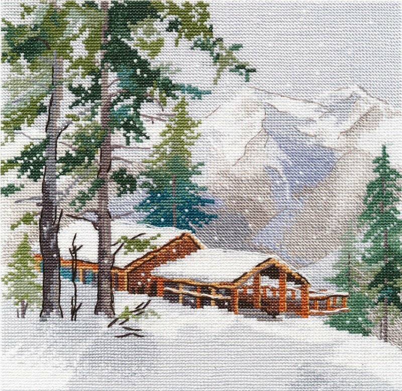 Набор для вышивания Овен #1535 Сочи. Красная поляна, Счетный крест, 20 x 20 см