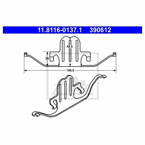 Пружина тормозного суппорта Ate 11811601371 для BMW 1 серия E81, E82, E87, E88, 3 серия E90, E91, E92, E93, 5 серия E60, E61, F10