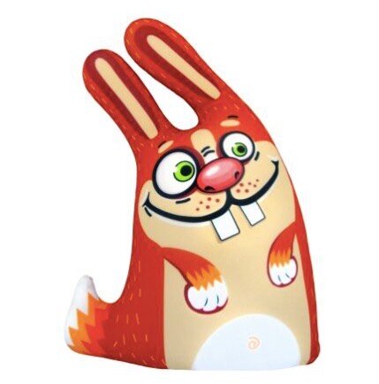 Мягкая игрушка  антистресс Зайка Зубастик коричневый 17х26 см