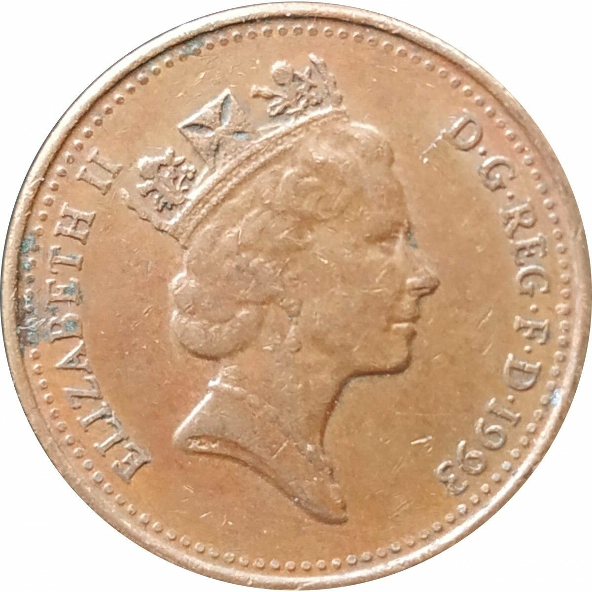 1 пенни 1993 Великобритания из оборота