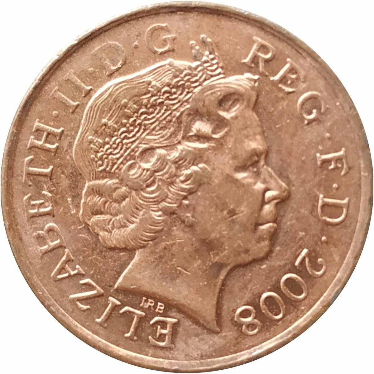 1 пенни 2008 Великобритания из оборота