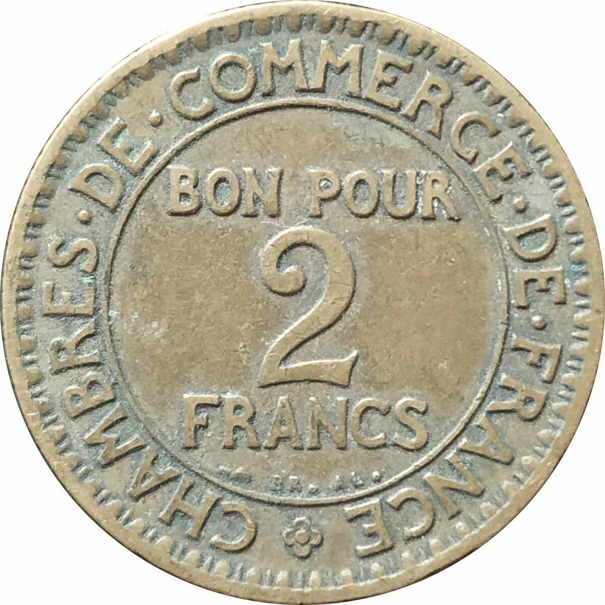 2 франка 1923 Франция из оборота