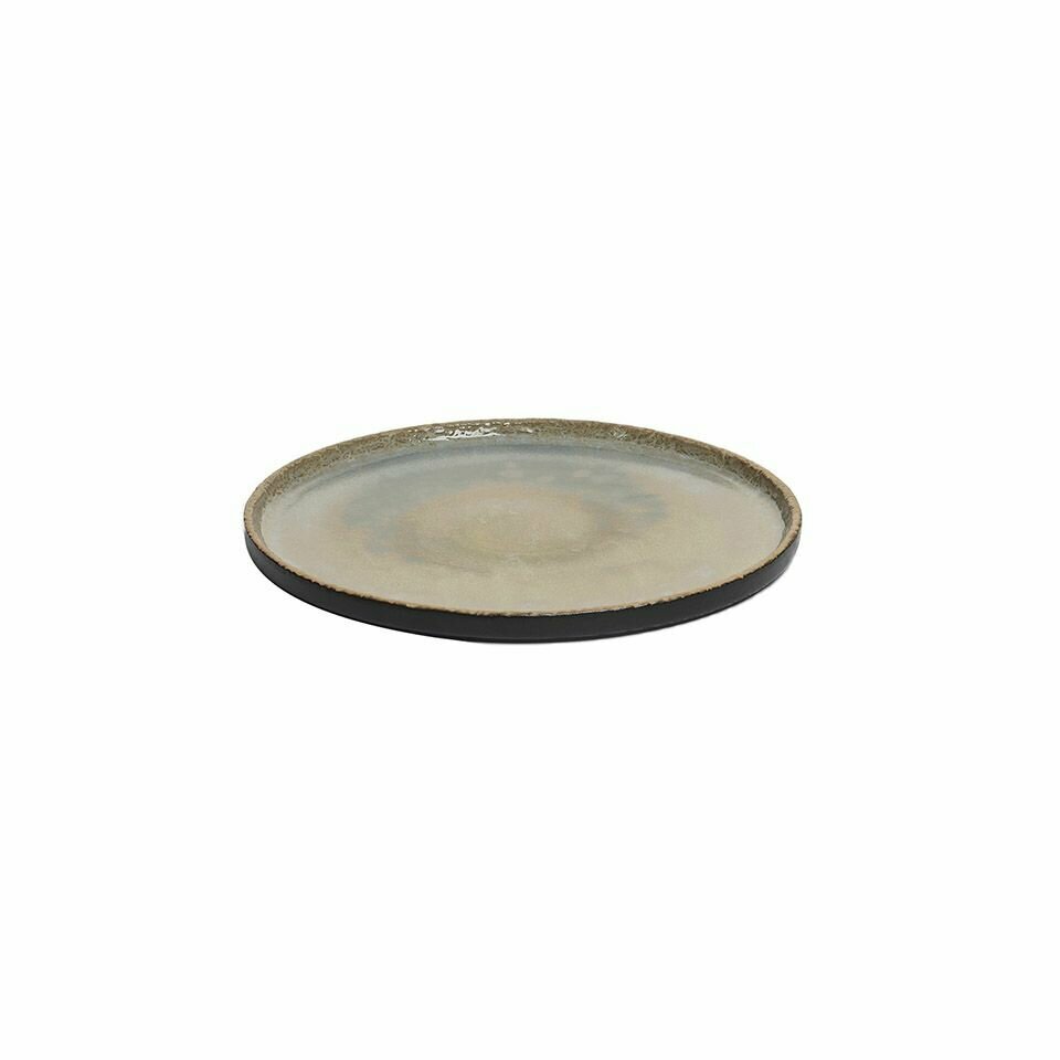 Тарелка ROOMERS TABLEWARE Rock, 20.5 см, каменная керамика, цвет бежевый (L9423-ST-IVES-B(BS-BLACK))