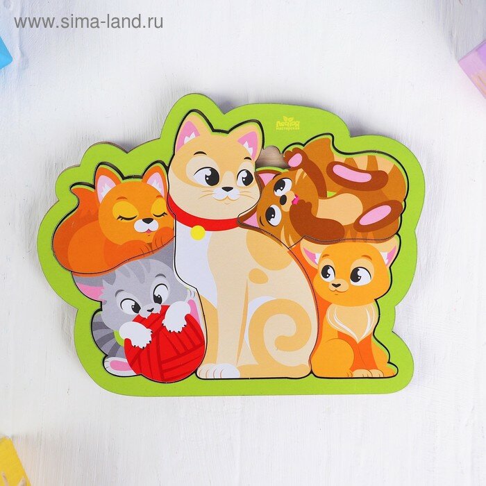 Головоломка Кошка с котятами для самых маленьких