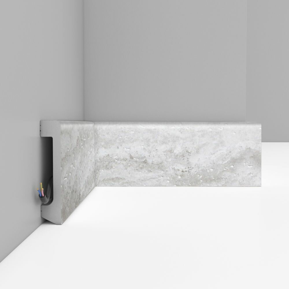 Плинтус Напольный Decomaster D235-1634ДМ В80хШ17Д2400 мм / Декомастер.