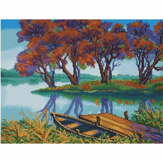 Алмазная мозаика Три Совы Осенний пейзаж, 40х50 см