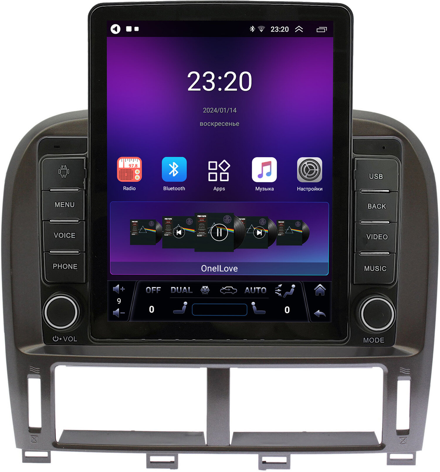 Штатная магнитола Lexus LS 430 2000-2006 (авто с монитором) Canbox GTR095-9261 Android 10 (QLed, 4/64, DSP, CarPlay)