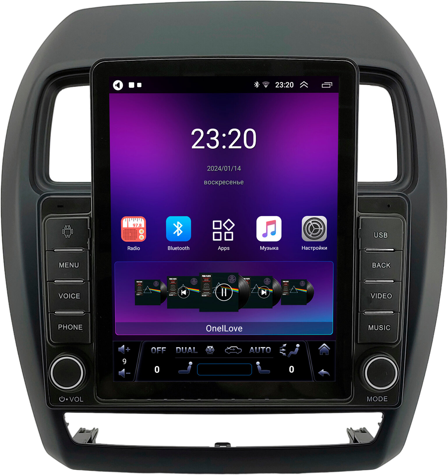 Штатная магнитола Mitsubishi ASX, Outlander Sport, RVR 3 2015-2024 Canbox GTR095-9-1162 на Android 10 (QLed, 4/64, DSP, CarPlay)