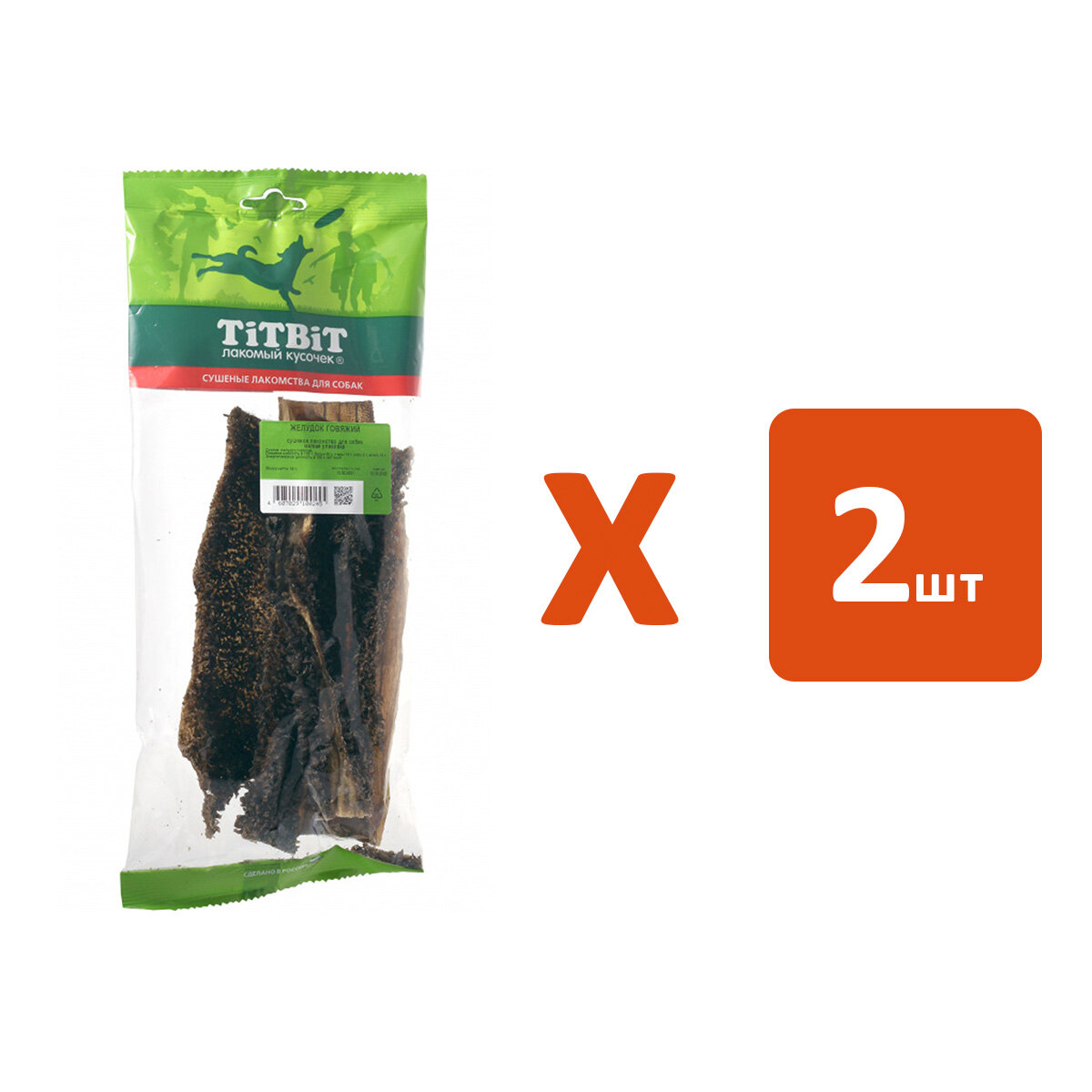Лакомство TIT BIT для собак желудок говяжий (1 шт х 2)
