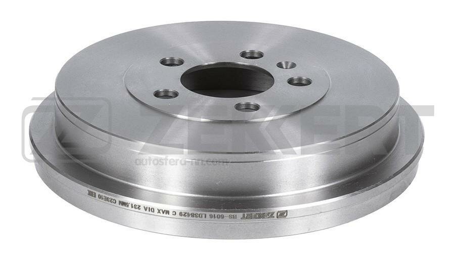 ZEKKERT BS6016 Барабан тормозной задний VW Polo V 10- Skoda Rapid (NH3 NK3 NH1) 12-