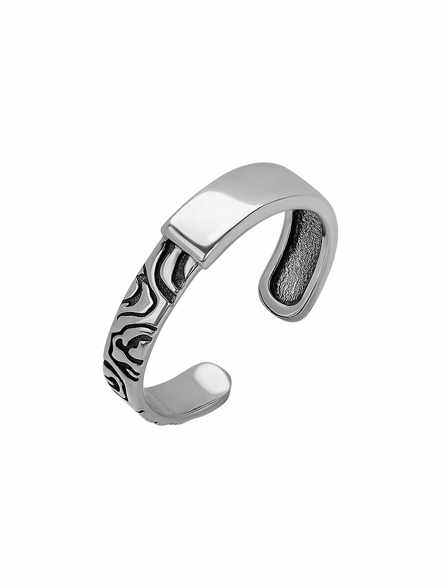 Кольцо, серебро, 925 проба, чернение