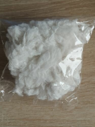Очищенное хлопковое волокно, отбеленное, 100% натуральный продукт, 1 уп. - 10 г