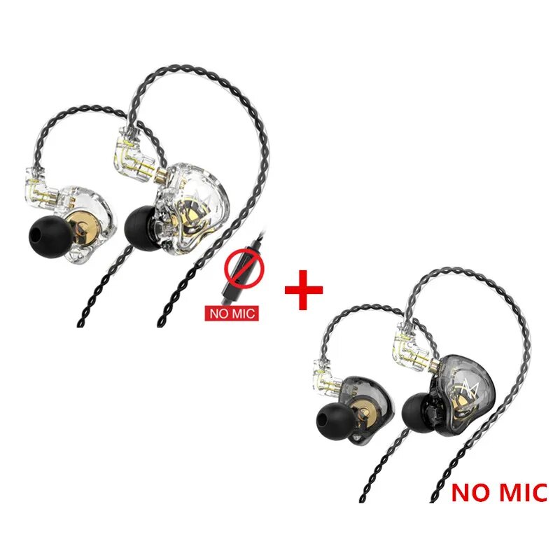 TRN MT1 проводные внутриканальные наушники черные Clear (Black