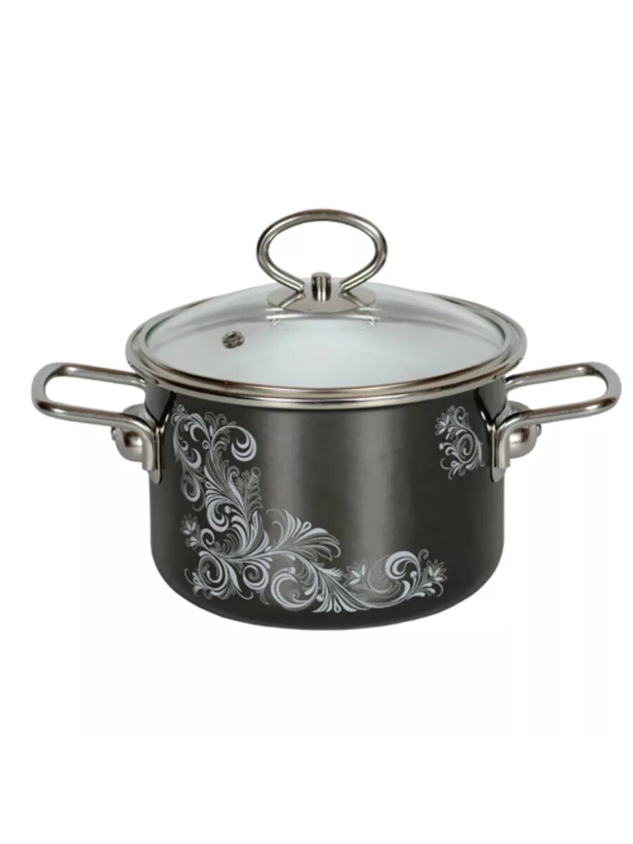 Кастрюля цил. 2л "Iseberg", мокр. асфальт