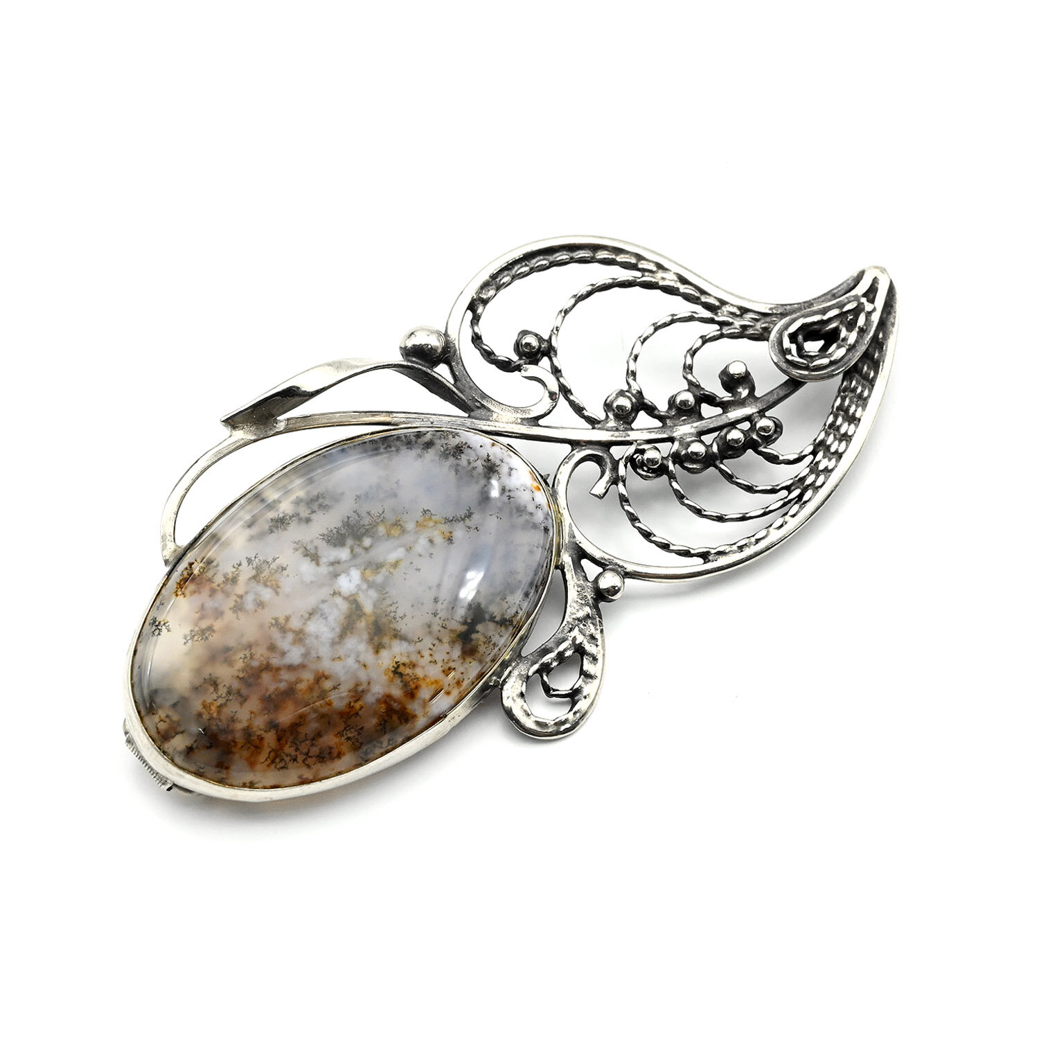 Брошь, агат