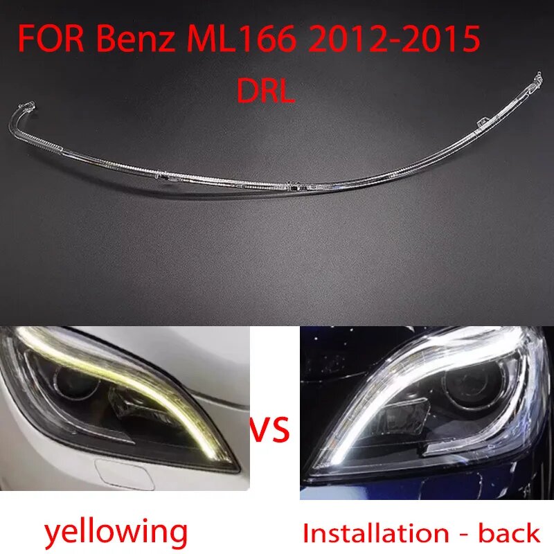 Фары дневные ходовые Mercedes-Benz W166 ML350/400 2013-2015, Цвет: 1set left and
