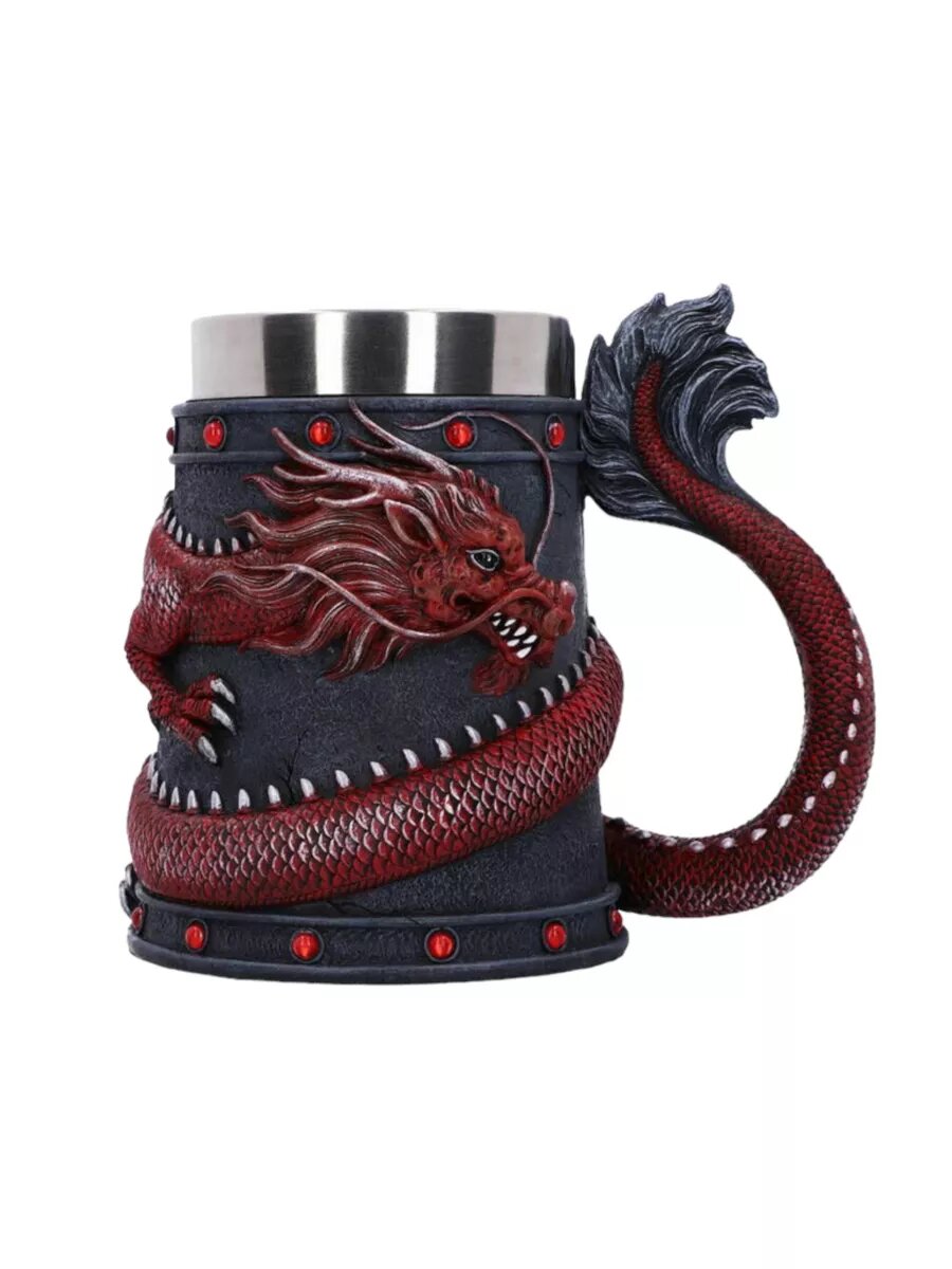 Дракон пивная кружка из стали Цветной Кит