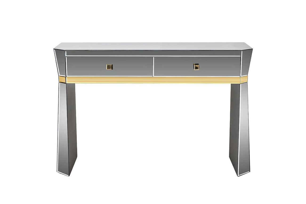 Мебель Garda Decor KFG125 Консоль 2 ящика с золотистой отделкой 120*42*79см арт. KFG125