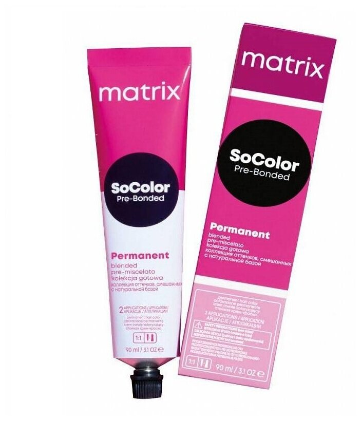 Matrix SoColor перманентная крем-краска для волос Pre-Bonded, 6MC темный блондин мокка медный, 90 мл