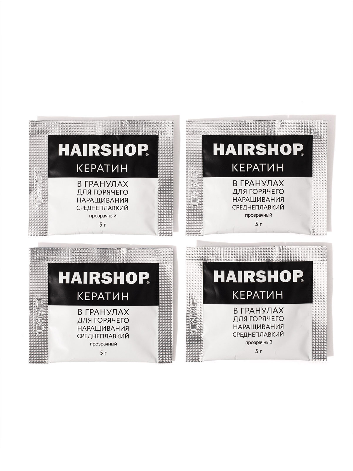 Hairshop Кератин в гранулах д/перенаращивания, прозрачный, 20 гр, (5гр*4)