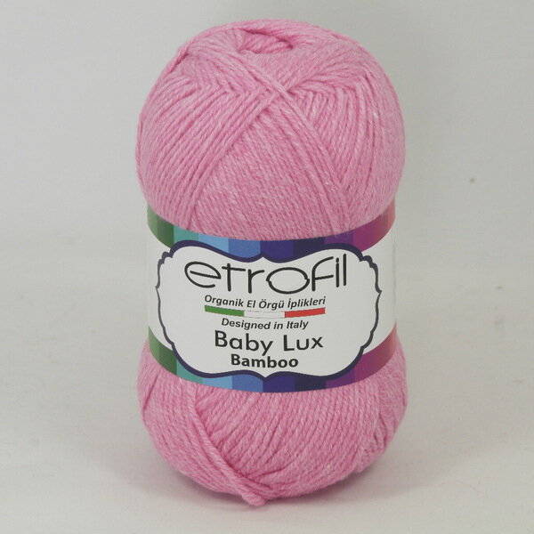 Пряжа 5 мотков ETROFIL Baby Lux, ( ярко розовый), бамбук 60% полиамид 40%