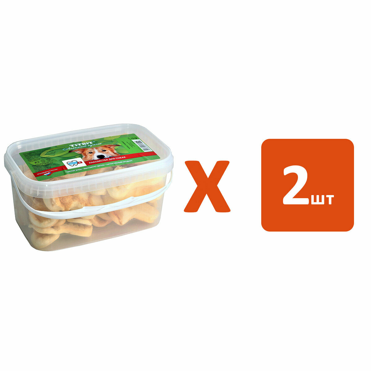 Лакомство TIT BIT для собак чипсы говяжьи (200 гр х 2 шт)