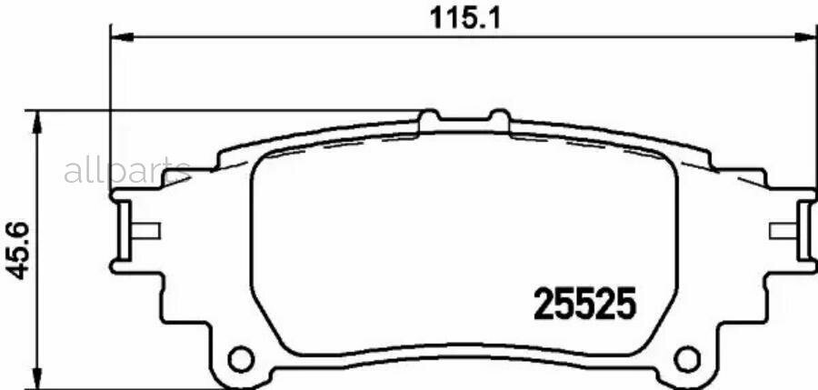 NISSHINBO NP1105 Колодки тормозные LEXUS RX 350/450h 09- задние