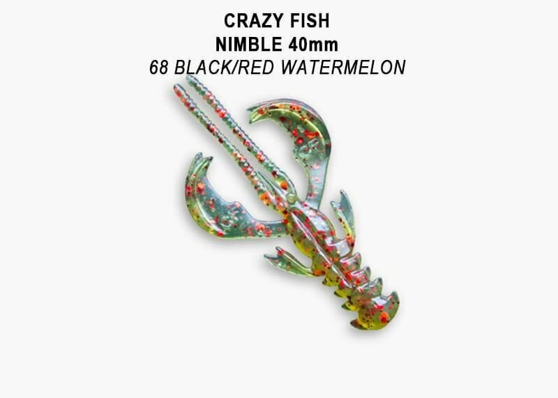 Силиконовые приманки Crazy Fish Nimble 1.6" 49-40-68-6 кальмар