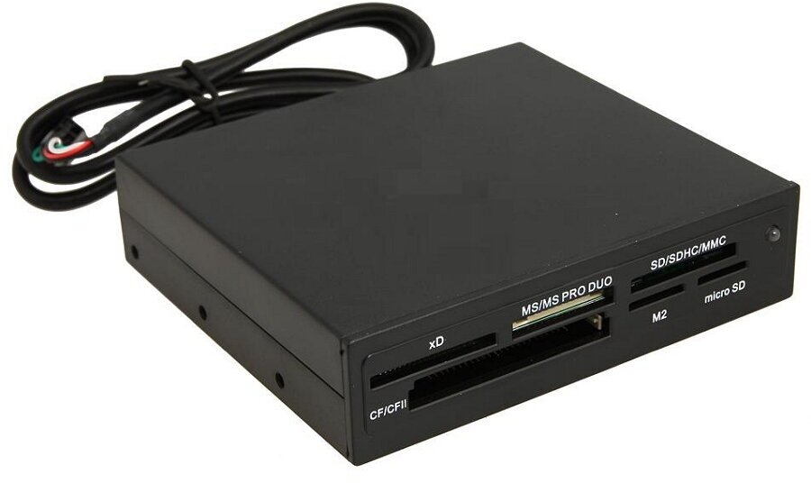 Картридер Ginzzu Ginzzu GR-116B (CF/CFII, xD, MS/MS Pro Duo, SD/SDHC, MMC, M2, microSD)