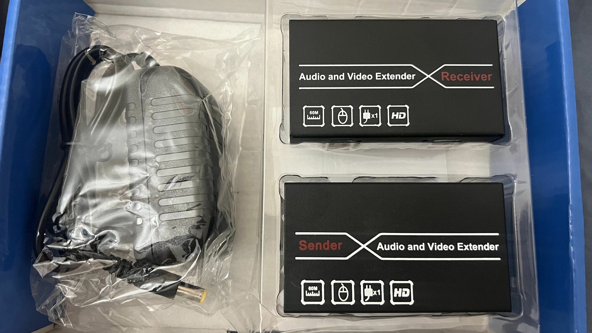 HDMI KVM USB-удлинитель (extender) по витой паре Cat 5/6 на 60 метров — фото 1