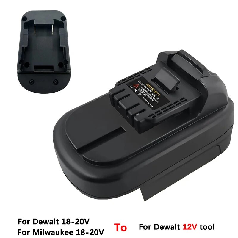 Адаптер BSIDE для аккумуляторов Dewalt/Milwaukee 18/20В к инструменту Dewalt 12В