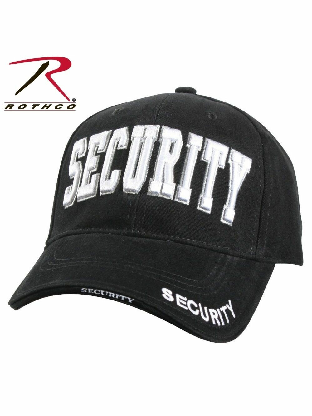 Бейсболка Rothco Security Deluxe Low Profile Cap, цвет черный с белым, размер ONE SIZE.