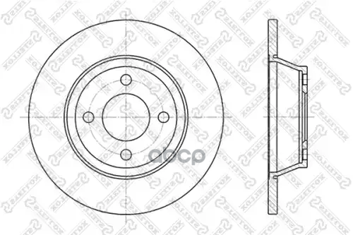 Диск торм. Audi 80 B4 1.6/2.0/1.9TDi 92> Stellox арт. 60204741SX