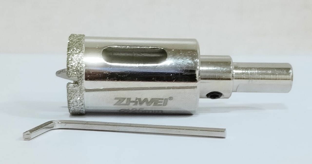 Алмазная коронка по бетону, керамограниту кафелю, стеклу ZHWEI 35 мм