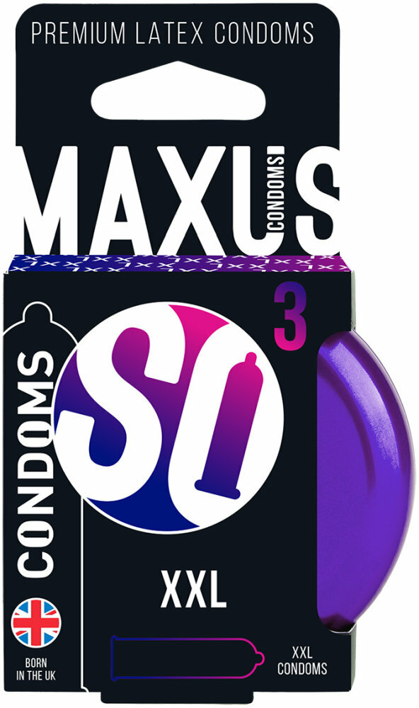 Набор увеличенных презервативов Maxus XXL 3 шт с кейсом