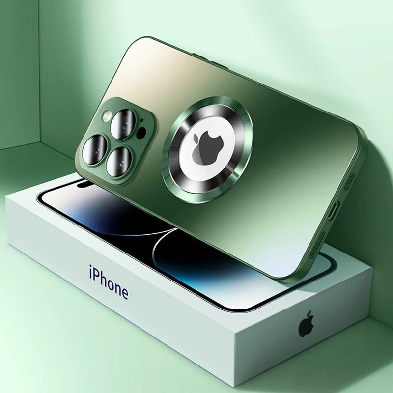 Магнитный прозрачный чехол Magsafe с гальваническим покрытием для iPhone 15 Pro