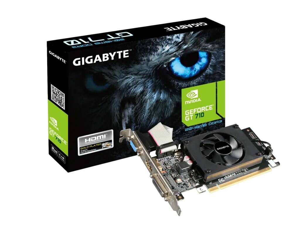 Видеокарта nVidia GeForce GT710 Gigabyte PCI-E 2048Mb (GV-N710D3-2GL)