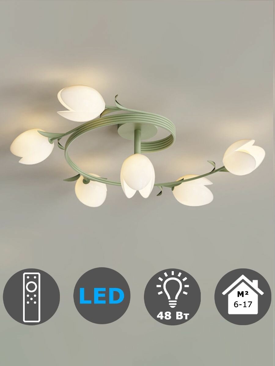 Светодиодные, стиль прованс, акрил цветы абажур,"Yitang-8097"