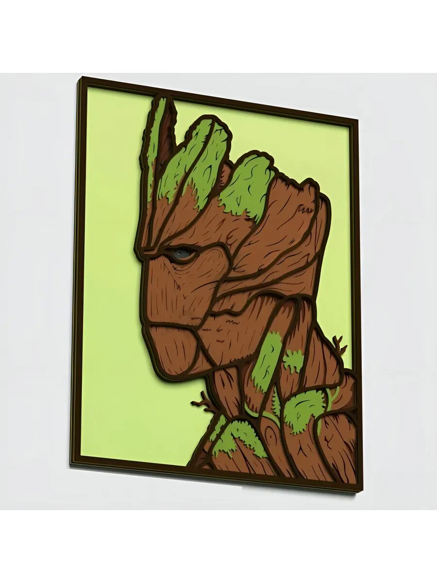 3D Картина по номерам из дерева Грут, 23x30 см