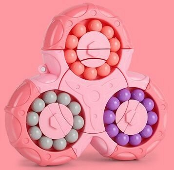 Треугольник розовый антистресс, игрушка для детей, головоломка для мальчика и для девочки