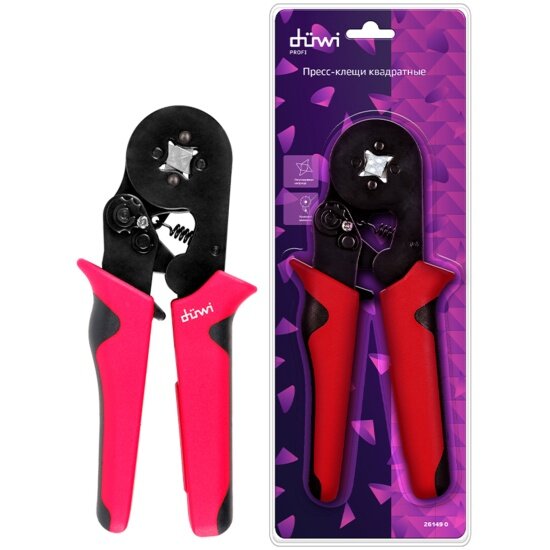 Пресс-клещи Duwi квадратные для опрессовки, 0,25-10мм, 26149 0
