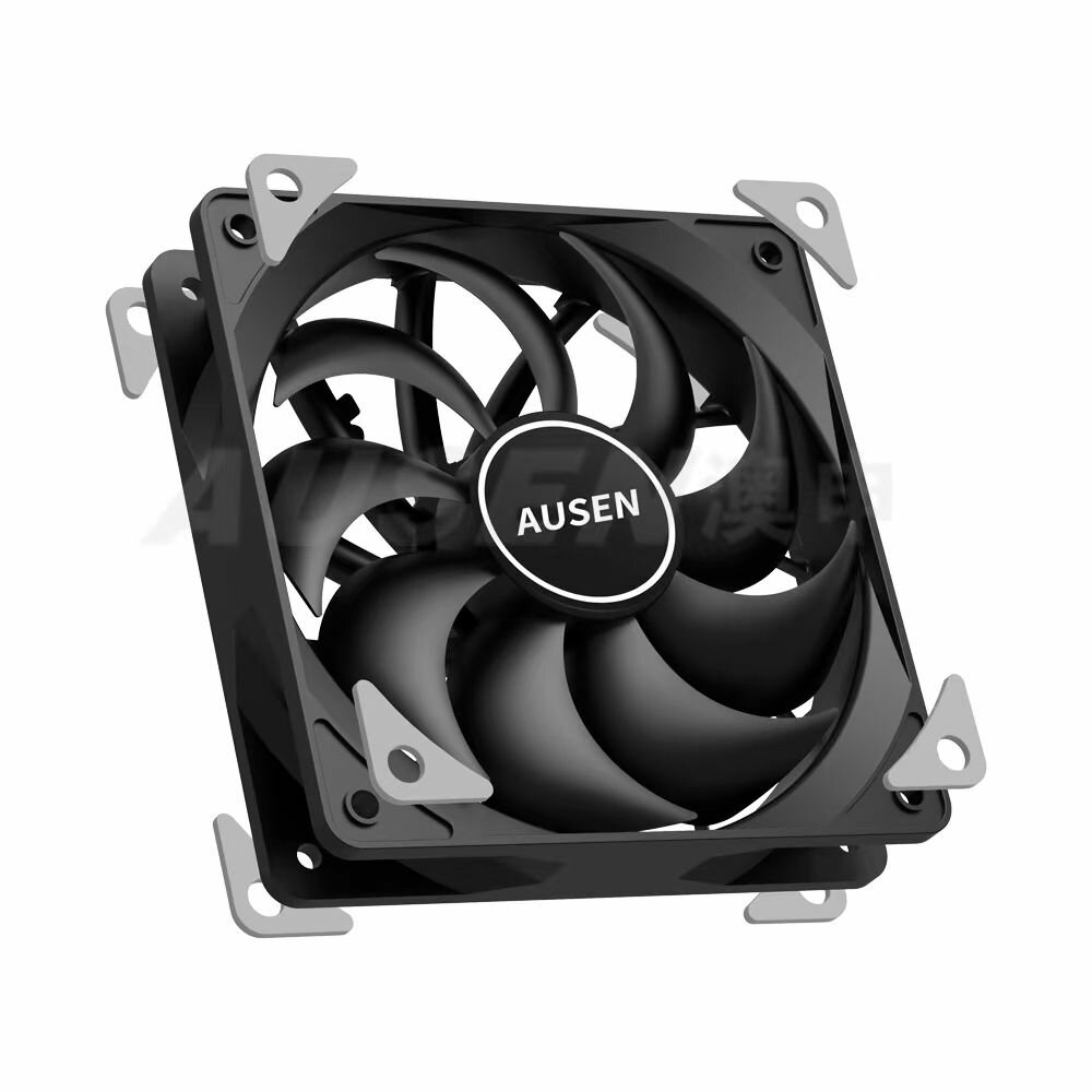 Вентилятор/Кулер для корпуса ПК/компьютера Ausen MF120 без подсветки Черный 120 мм