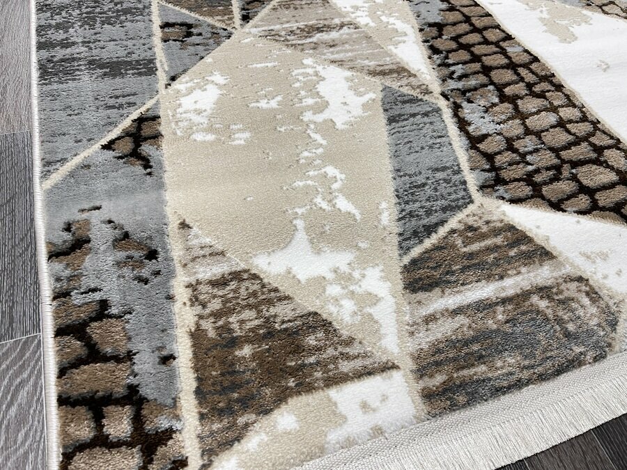 Ковер, Прямой, Бежевый, Серый, Коричневый, Современный, на пол, в гостиную, спальню, в ассортименте (100 см. на 200 см.)